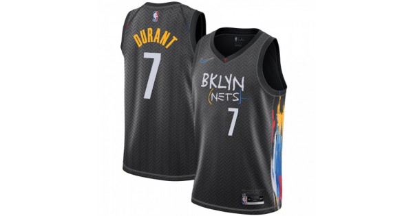 Men's Brooklyn Nets Kevin Durant #7 Nike Black 2020/21 Swingman Player ...