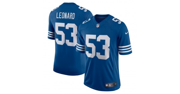 Men's Nike Darius Leonard Royal Indianapolis Colts Alternate Vapor ...