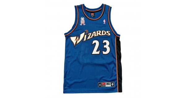 Washington Wizards Michael Jordan #23 Vintage Nike Blue Jersey 911 Patch